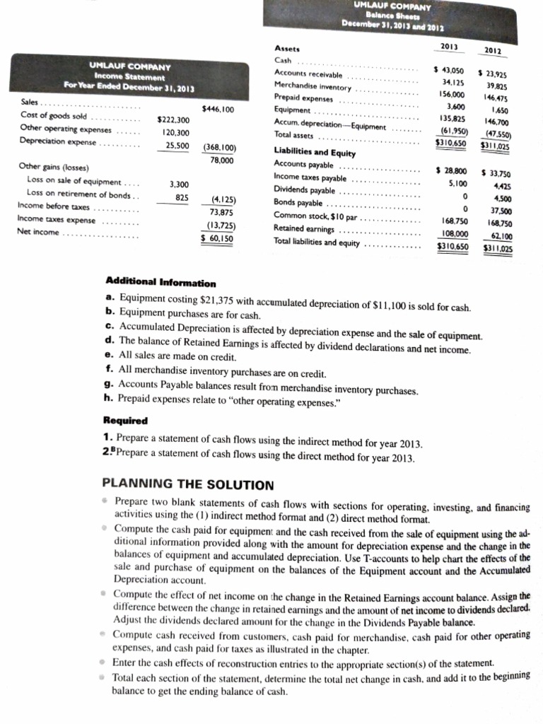 Cashflow Additional Solved Example 1 | PDF