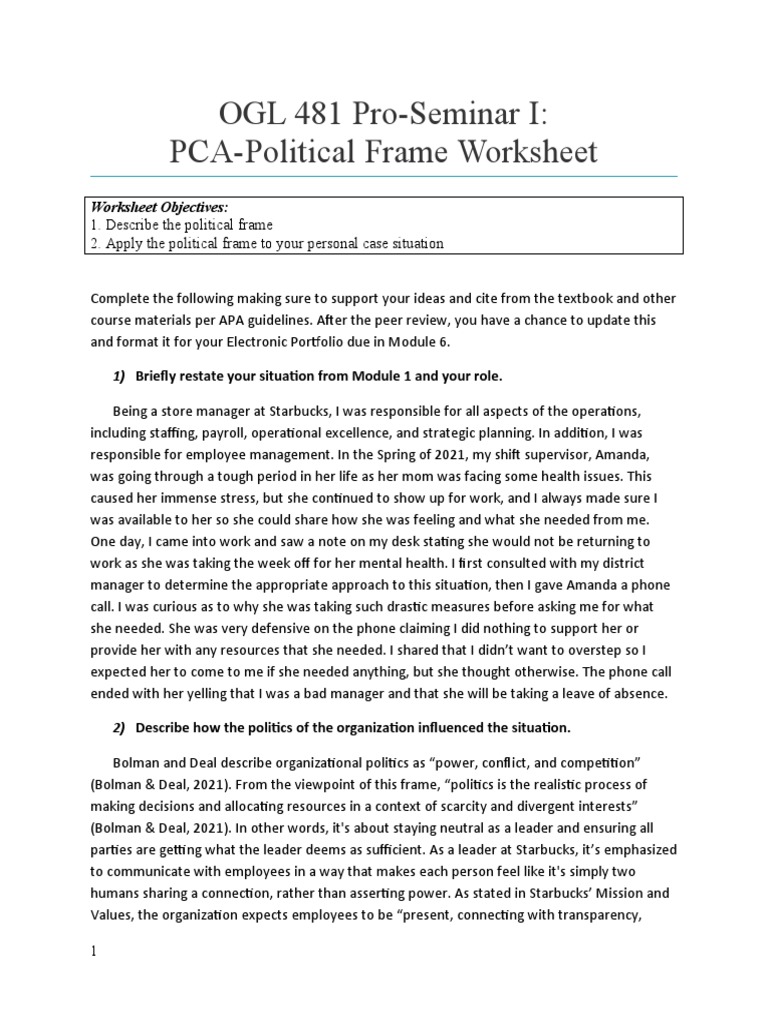 4 Political Frame Worksheet | PDF