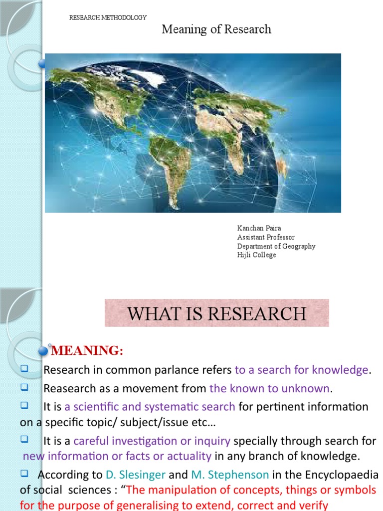 Meaning of RESEARCH | PDF | Hypothesis | Science