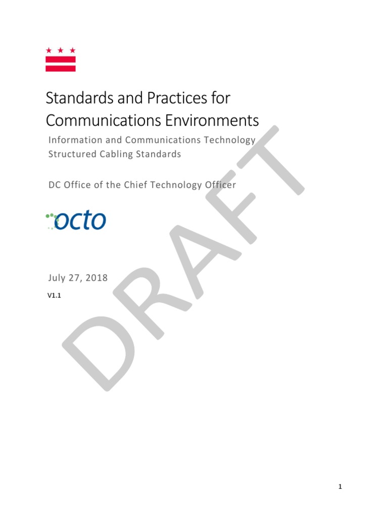 Octo Dc Net Standards And Practices For Comms Environments V1 1 Pdf
