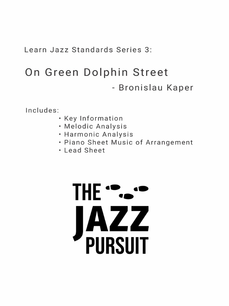 Green Dolphin Street PDF Handout - TJP | PDF | Harmony | Chord (Music)