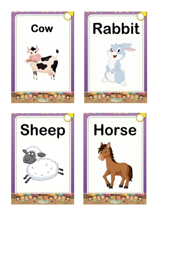 Animales De La Granja En Ingles Pdf