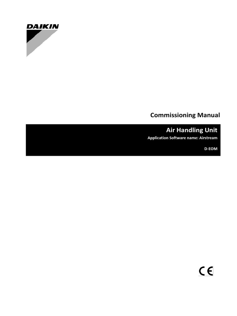 AHU Commissioning Manual (Airstream) - r4 | PDF | Equipment ...