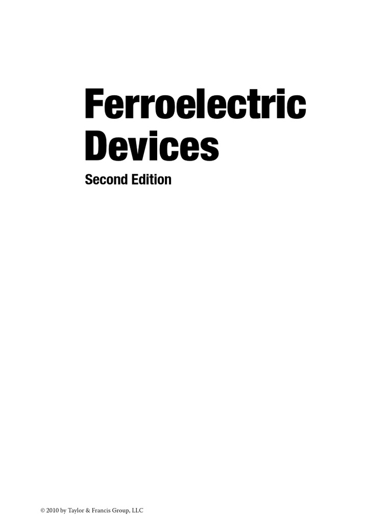Ferroelectric Devices 2nd Edition | PDF | Piezoelectricity ...