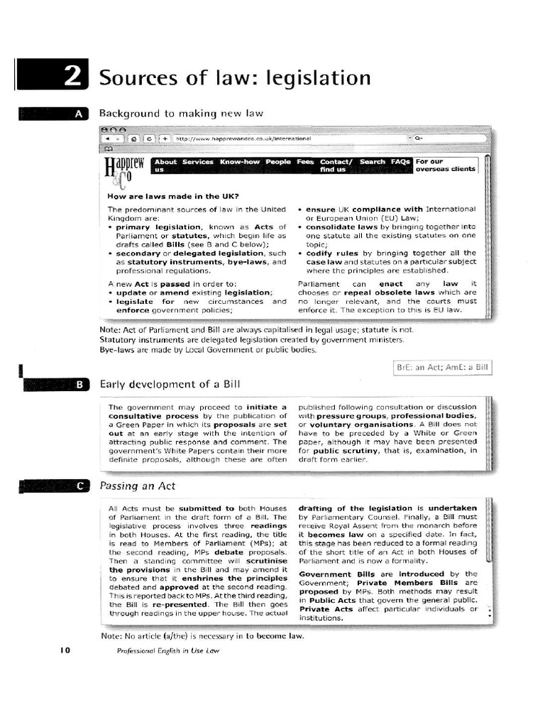 Sources of Law | PDF