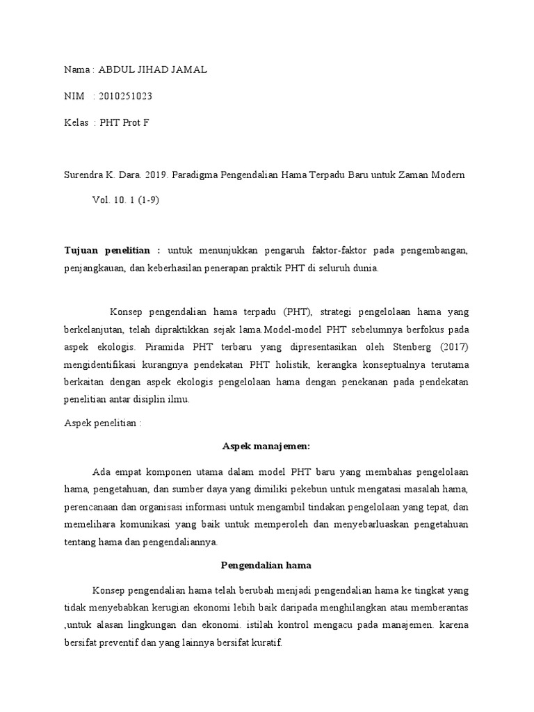 Paradigma PHT Dimasa Depan | PDF