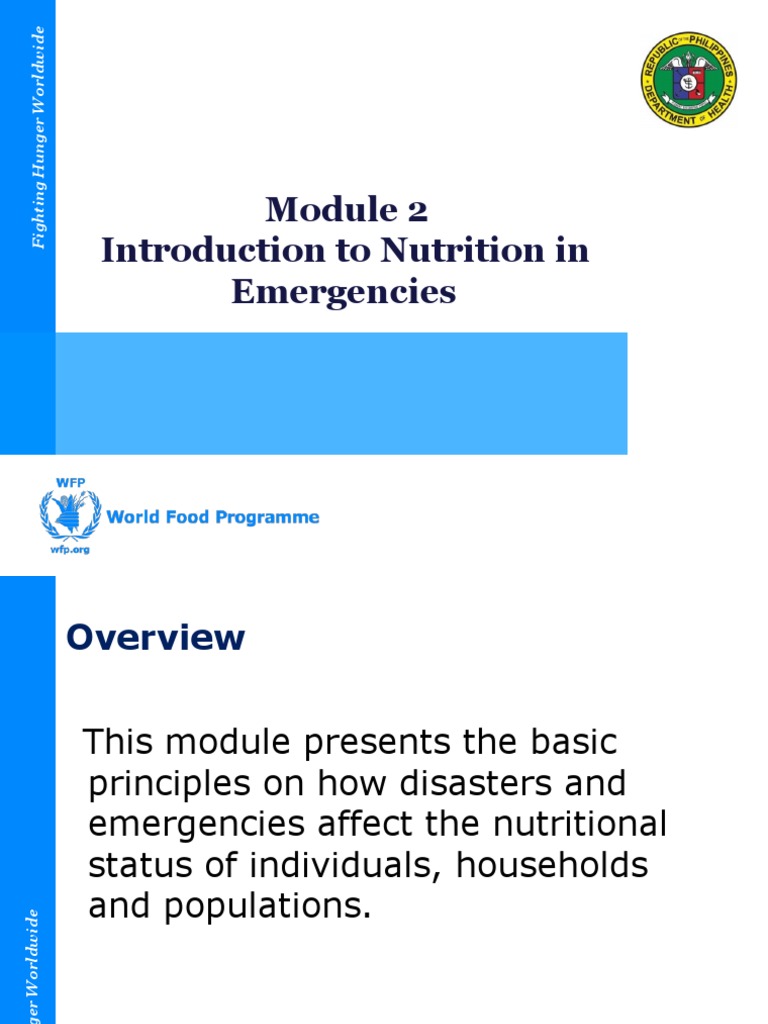 Nutrition in Emergencies Overview | PDF | Malnutrition | Hunger
