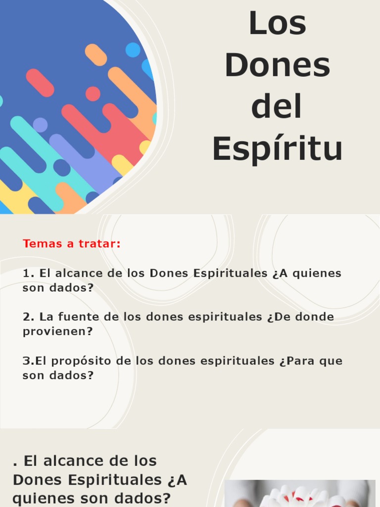 Dones del Espíritu Santo en la Iglesia | PDF | Cristo (título ...
