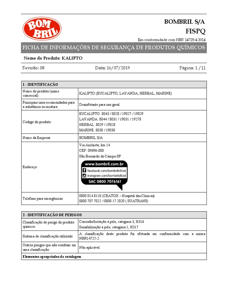 Fispq Desinfetante Calipto | PDF