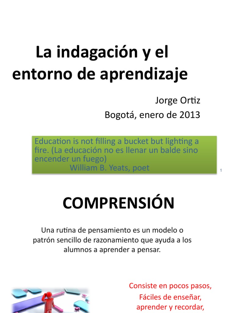 Rutinas de pensamiento para fomentar la indagación y el aprendizaje ...