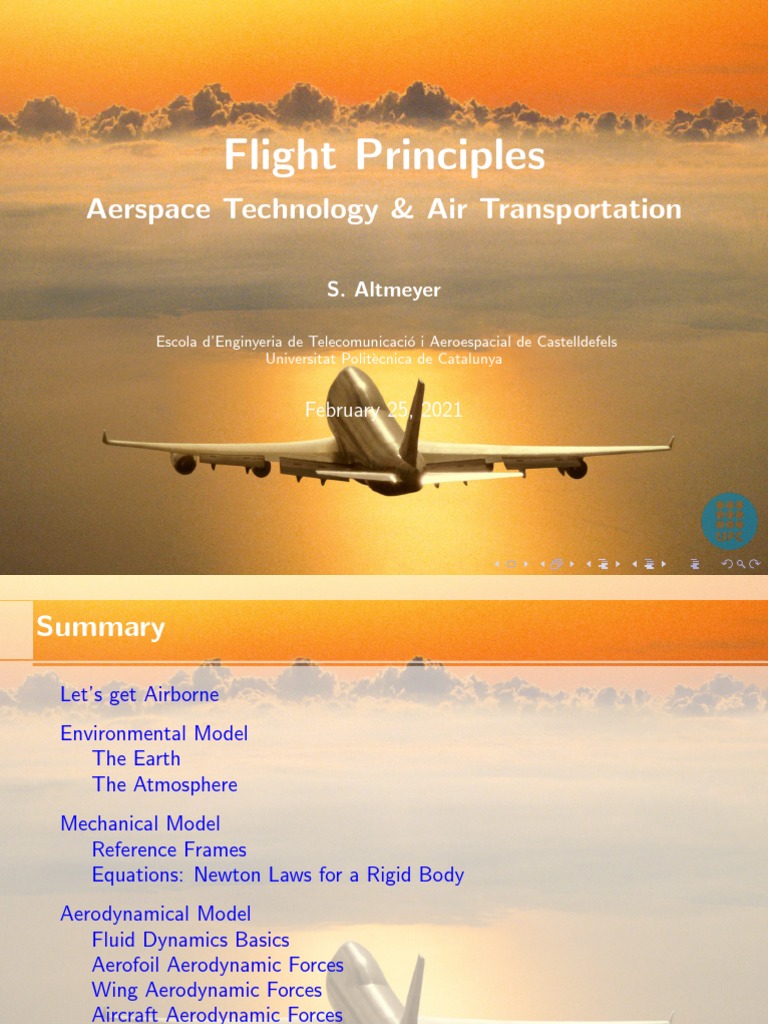 01 FlightPrinciples New | PDF | Lift (Force) | Airfoil
