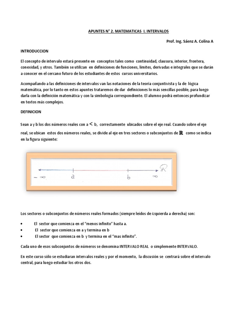 Intervalos Reales: Definición y Tipos | PDF | Intervalo (Matemáticas ...