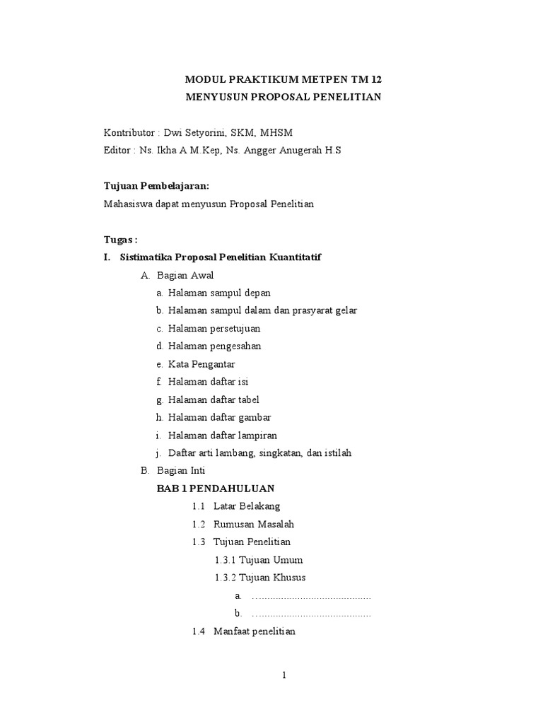 Modul Praktikum Metpen 12 | PDF