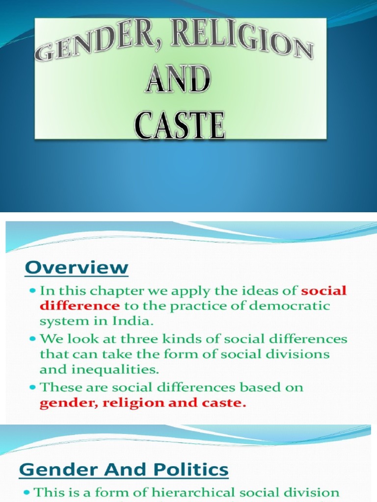 Gender, Religion and Caste | PDF