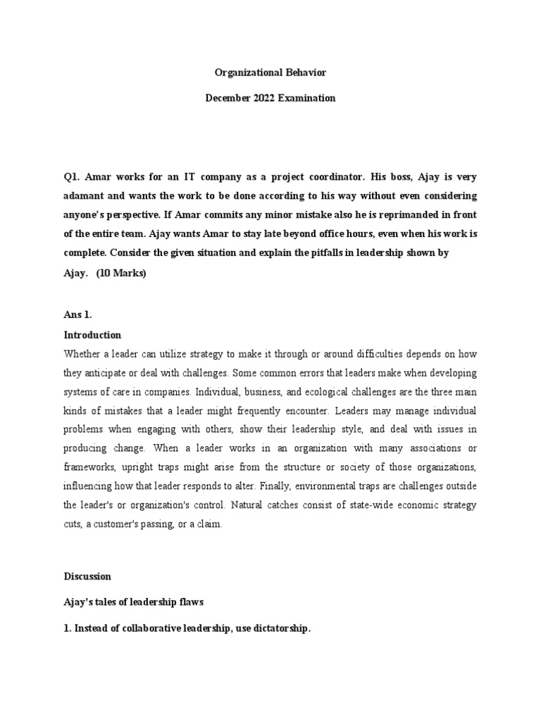 Organizational Behavior Gu5zhs | PDF | Teachers | Reinforcement