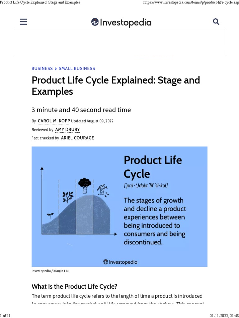 Product Life Cycle Explained Stage and Examples | PDF | Marketing ...