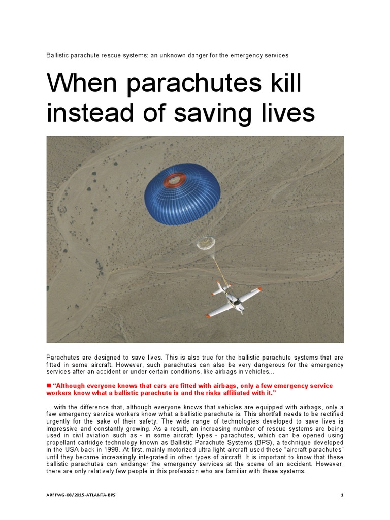 Ballistic Parachute Rescue Systems | PDF