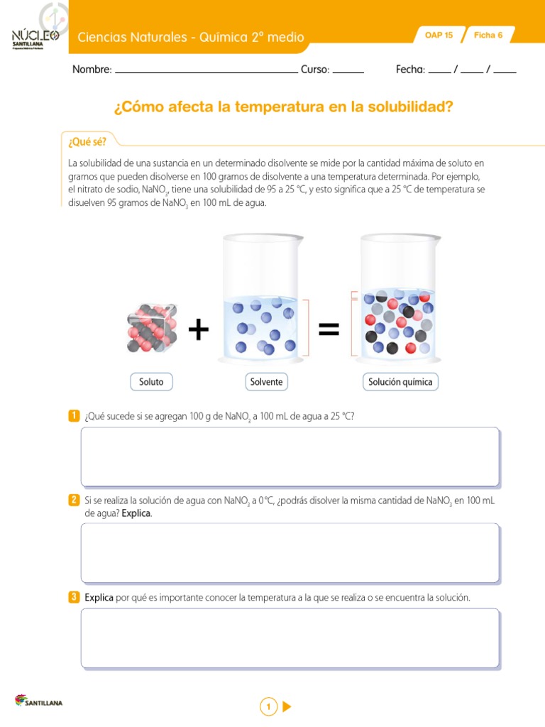 Efecto de la Temperatura en Solubilidad | PDF | Solubilidad | Agua