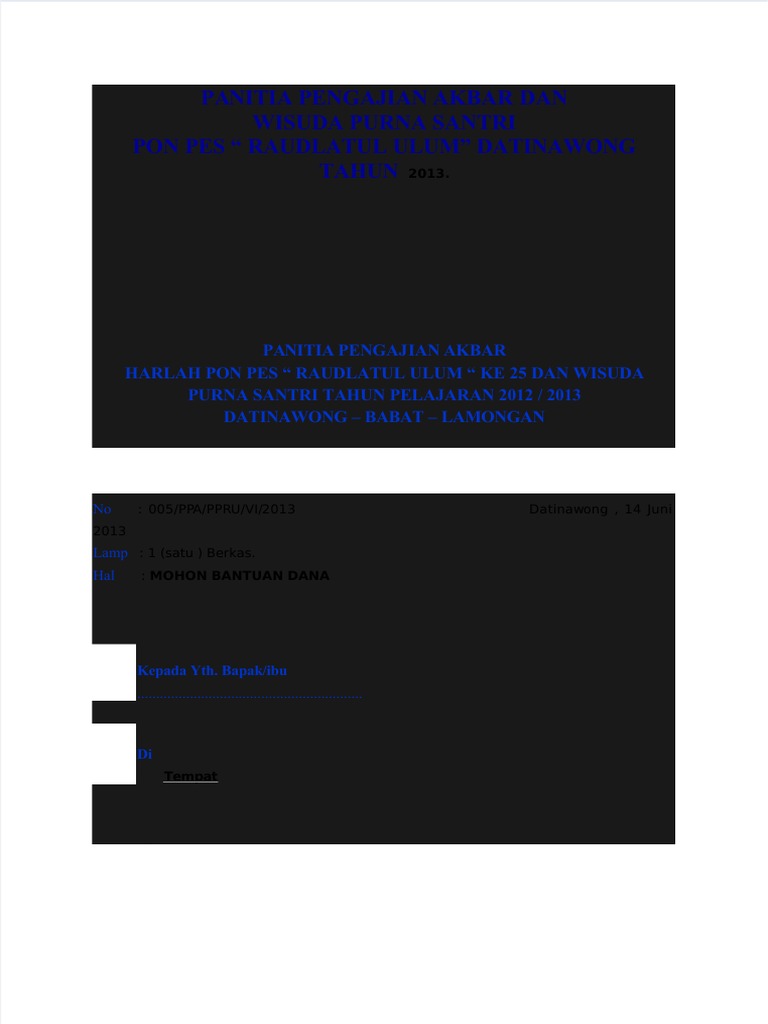 Dokumen - Tips - Contoh Proposal Wisuda TPQ | PDF