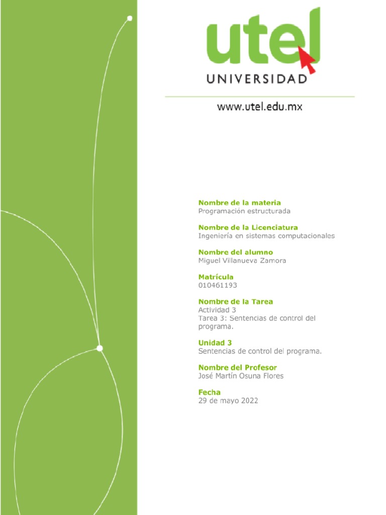 Actividad 3 - Programación Estructurada | PDF | C Sharp (lenguaje de programación) | Desarrollo ...