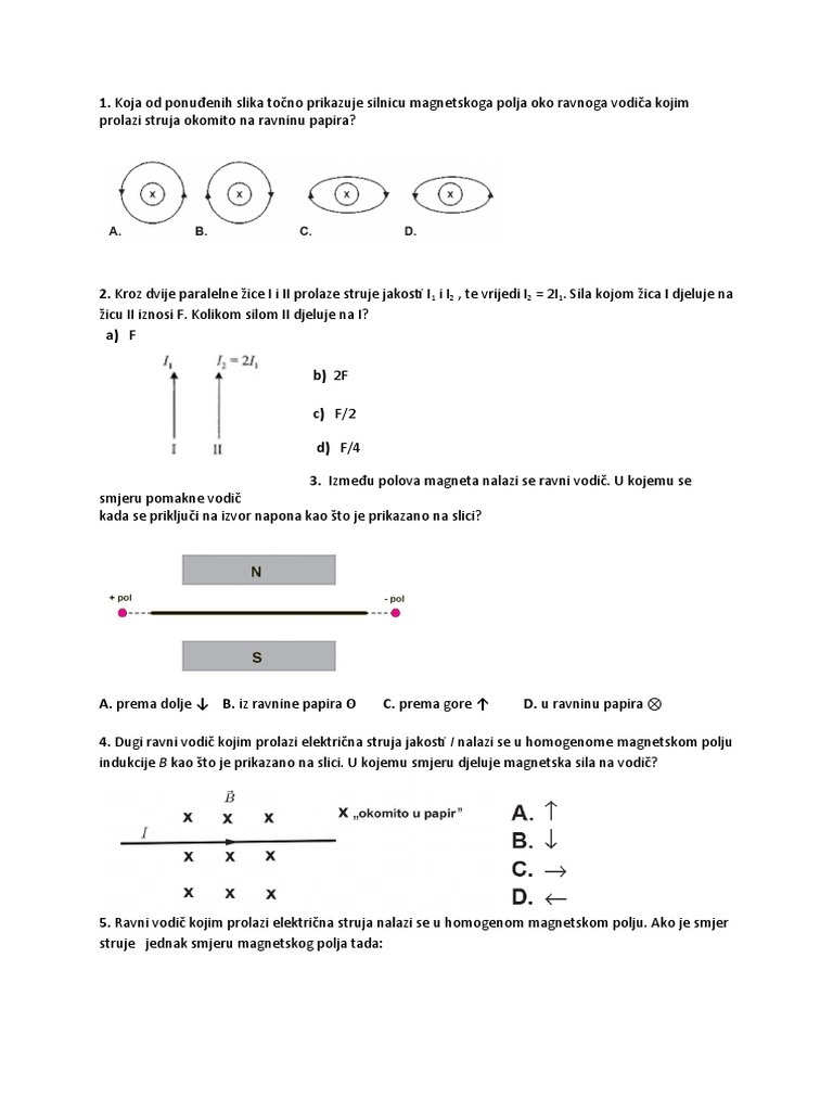 Priprema Za Ispit - Magnetizam 2022 | PDF