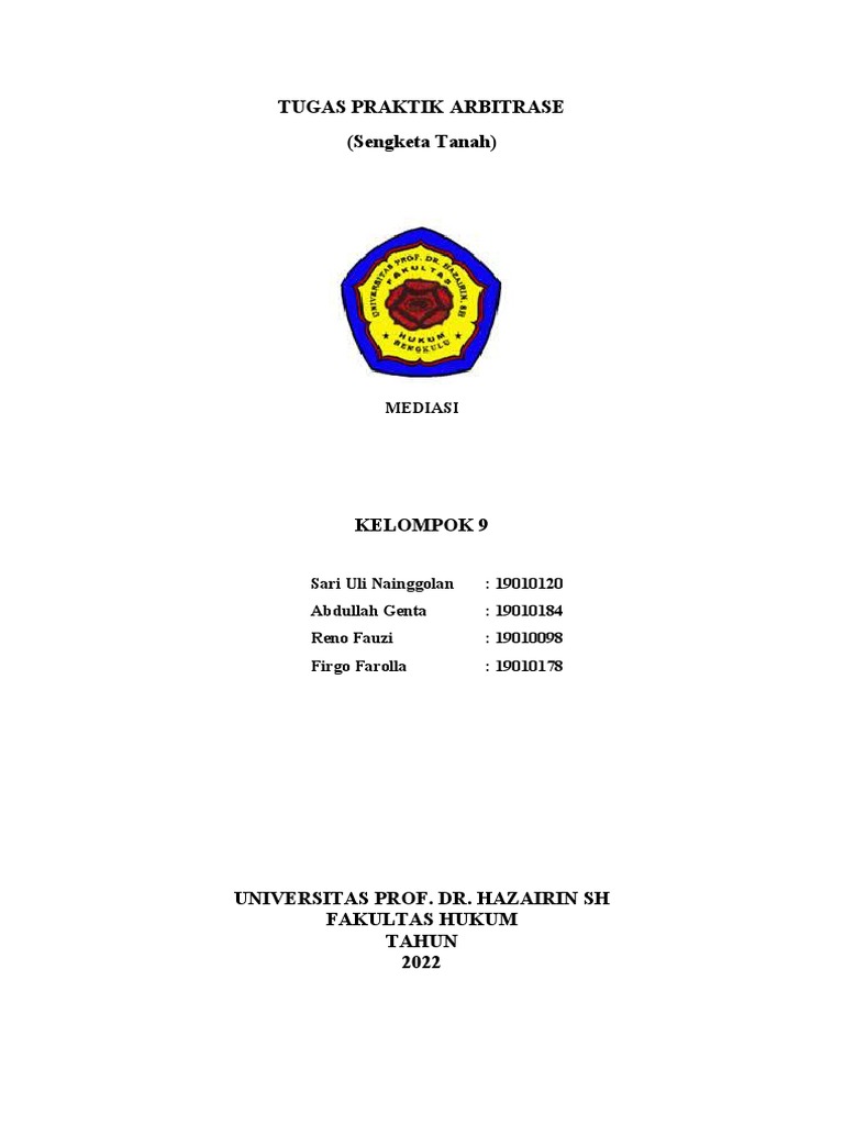 Cover Dan Berkas Mediasi | PDF