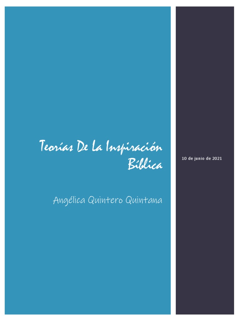 Teorías de La Inspiración Angélica Quintero Q. | PDF