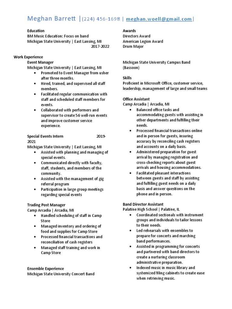 Meghan R Barrett Resume | PDF