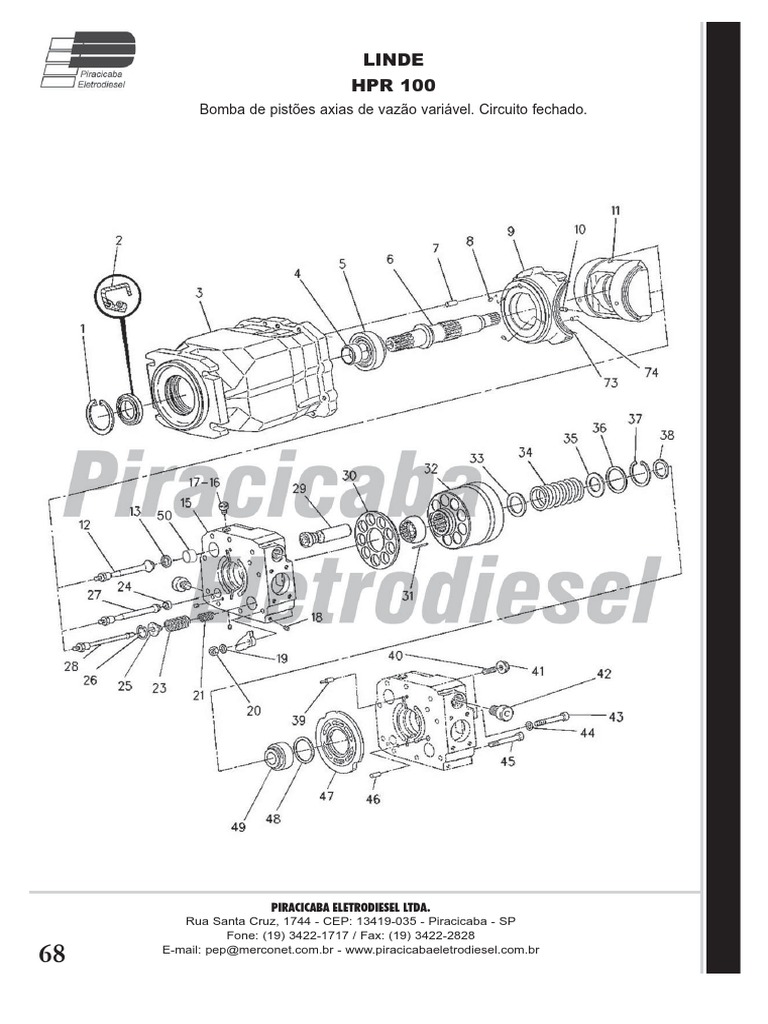 Bombas Linde HPR100 | PDF | Pistão | Engenharia Mecânica