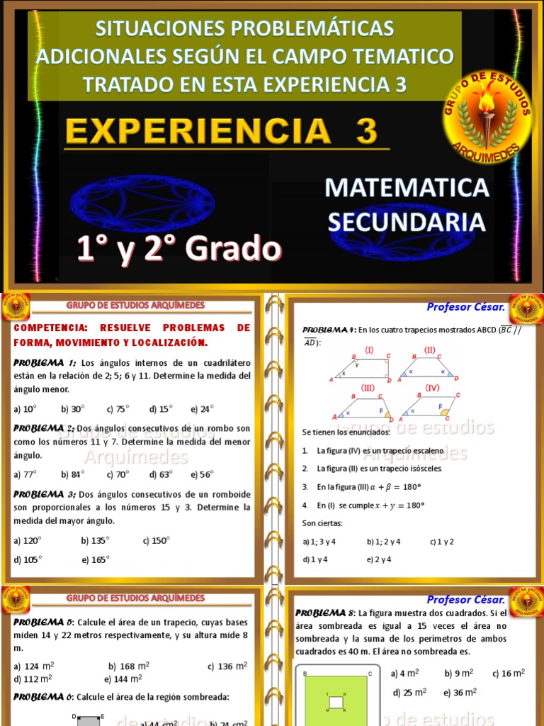 1°y2° - SITUACIONES PROBLEMATICAS ADICIONALES | PDF