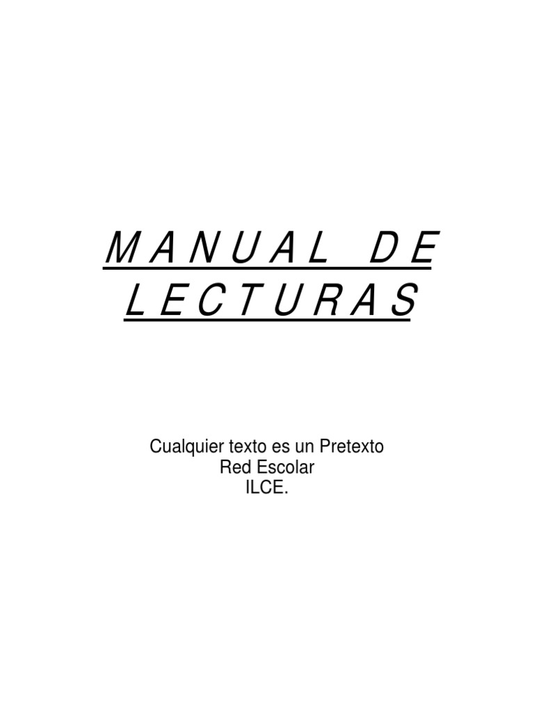 Manual de Lecturas | PDF | Aprendizaje | Escritura