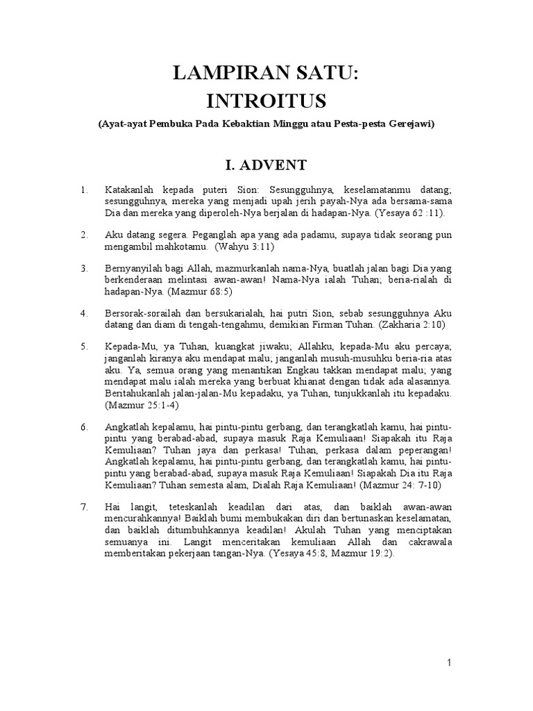 Introitus-Indo | PDF