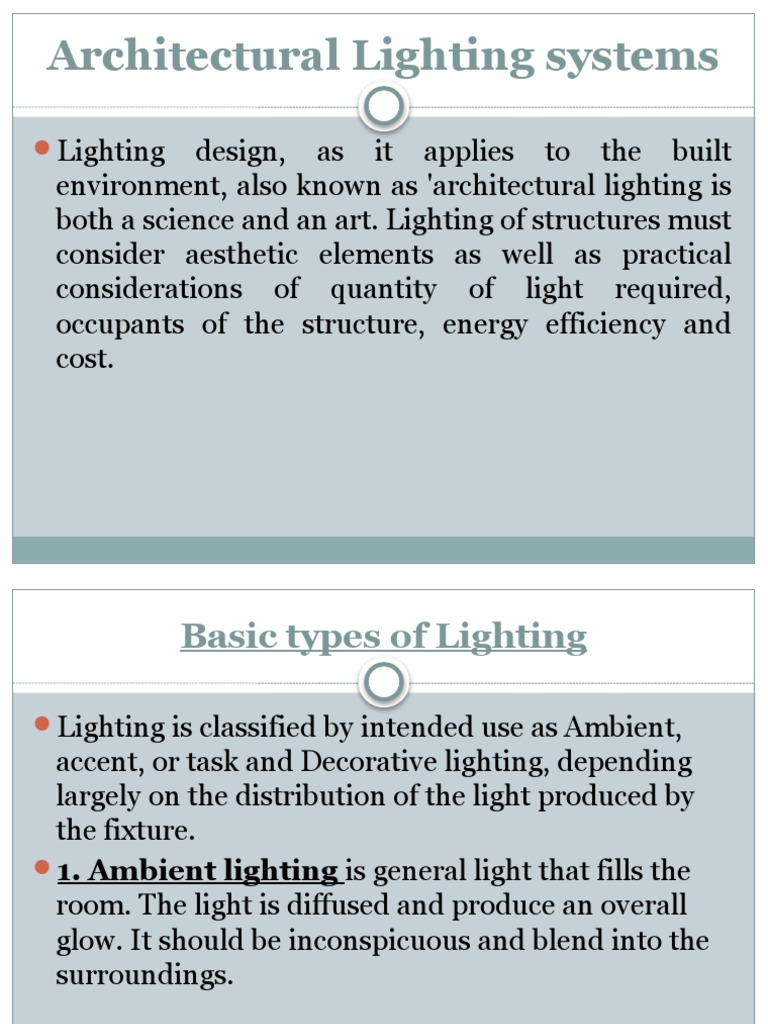Architectural Lighting | PDF