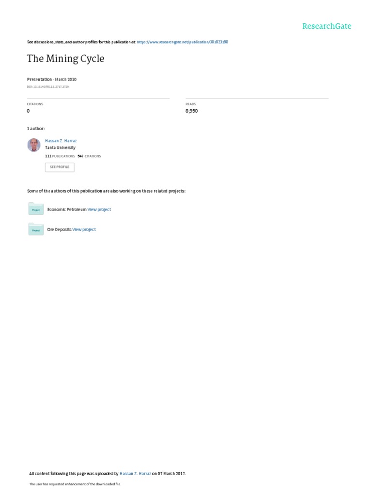 The Mining Cycle | PDF | Life Cycle Assessment | Materials