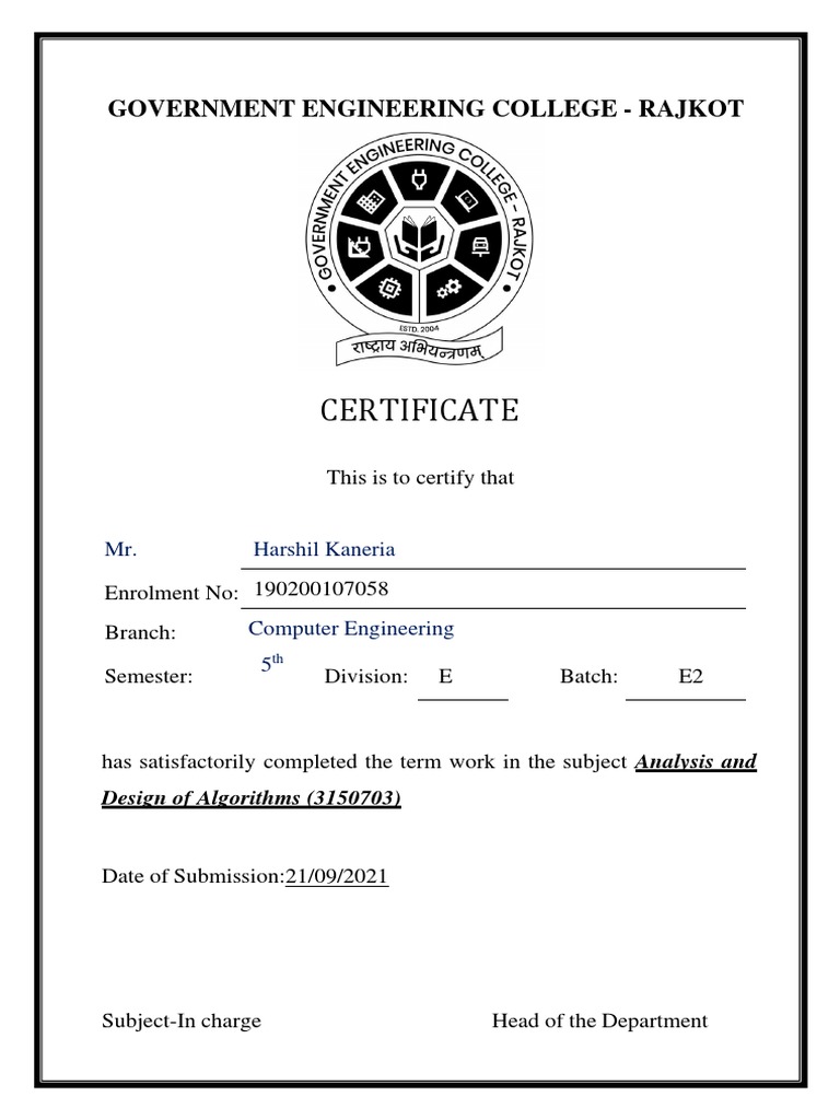 ADA Practicals | PDF | Theoretical Computer Science | Algorithms And Data Structures