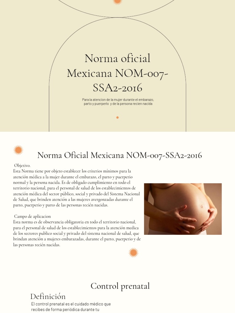 Nom 007 Ssa2 2016 | PDF | El embarazo | Parto