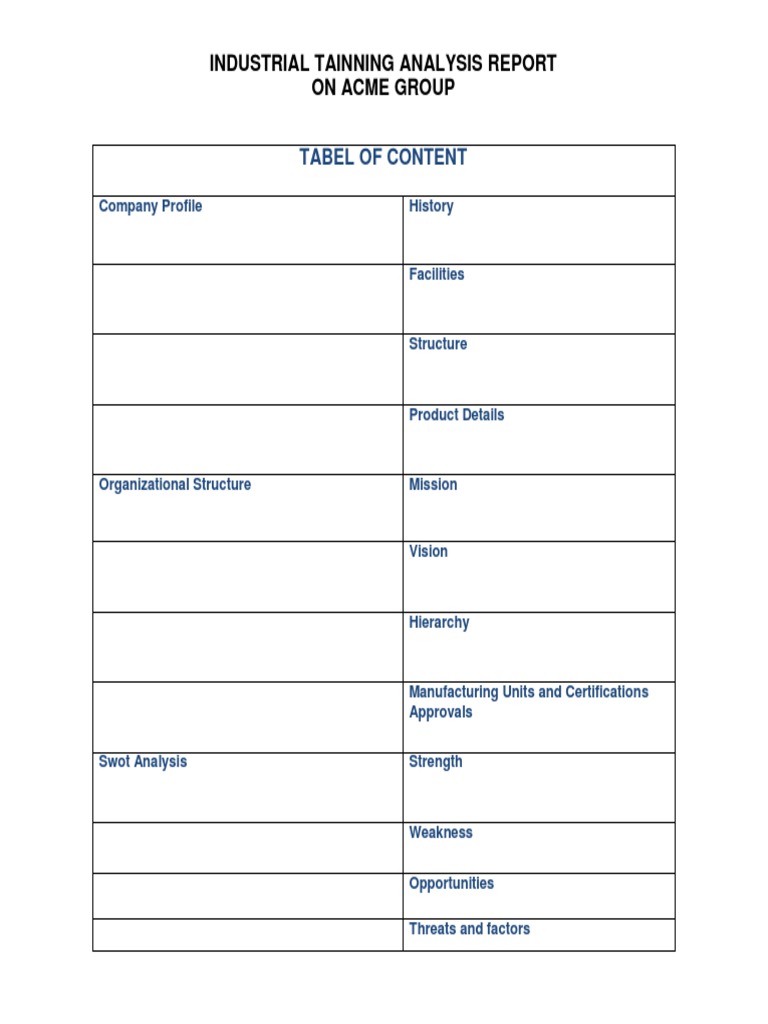 Industrial Analysis Report Pdf