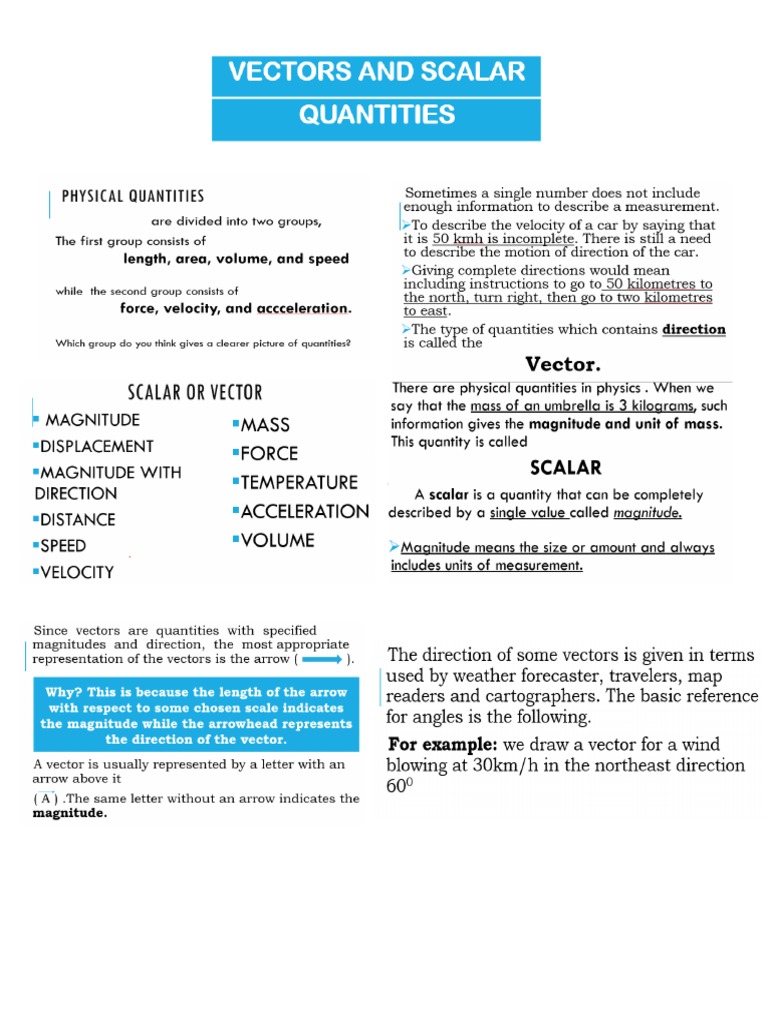 Vector and Scalar | PDF