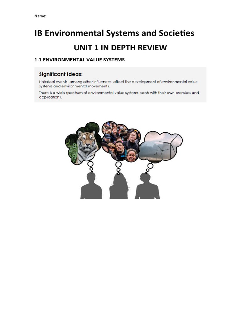 In Depth Review Unit 1.1 | PDF | Natural Environment | Earth Sciences