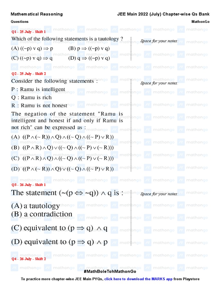 Mathematical Reasoning | PDF