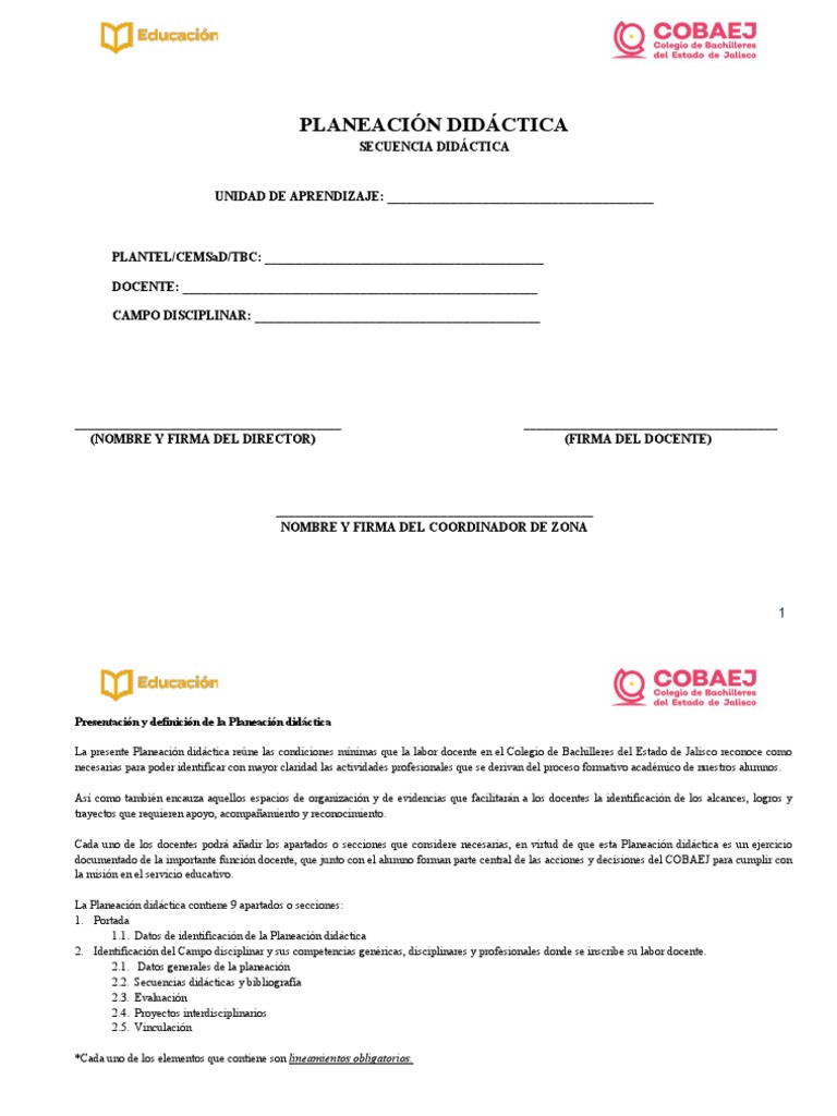 Literatura Uno Planeación 2020 | PDF