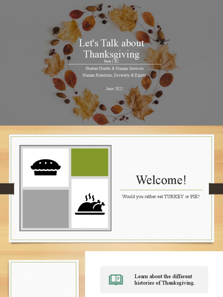 Lets Talk About Thanksgiving | PDF | Social Science | Religion ...