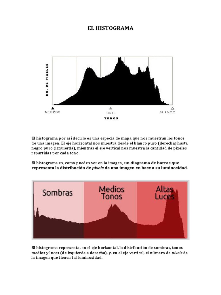 Comprendiendo el Histograma Fotográfico | PDF | Histograma | Píxel