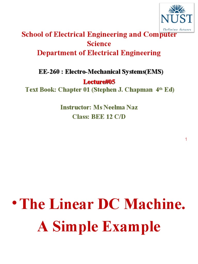 EE-260: Linear DC Machines | PDF