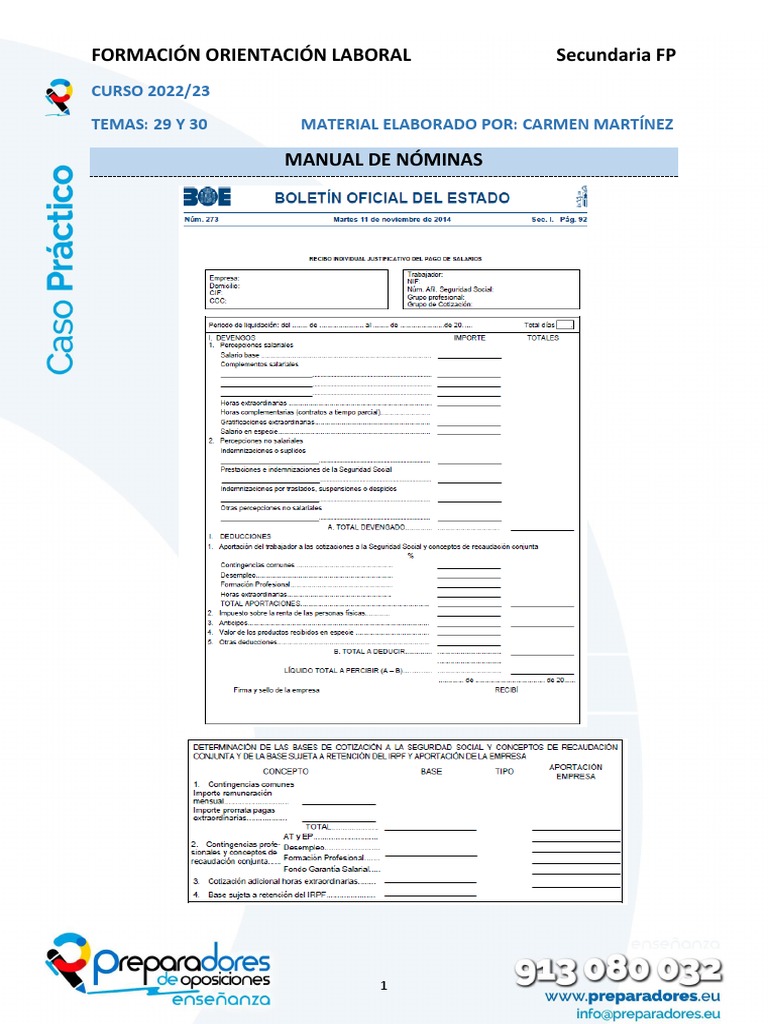 FOL - Semana 1 - 2022 - MANUAL NOMINAS | PDF