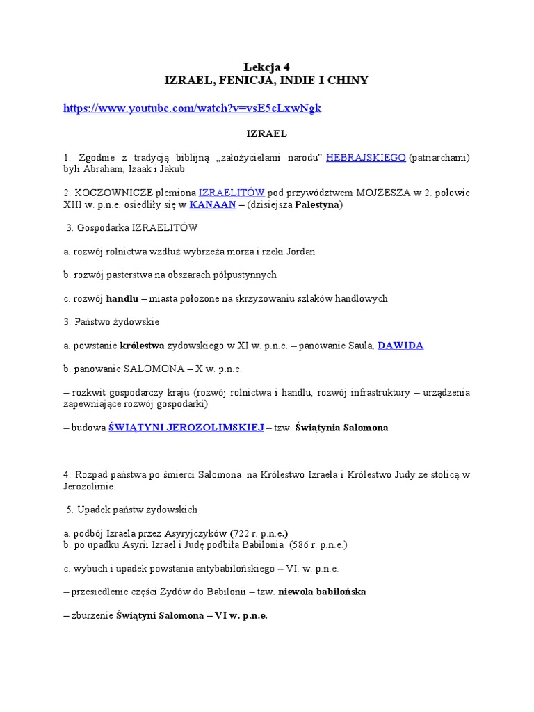 Izrael Fenicja Indie I Chiny | PDF | History
