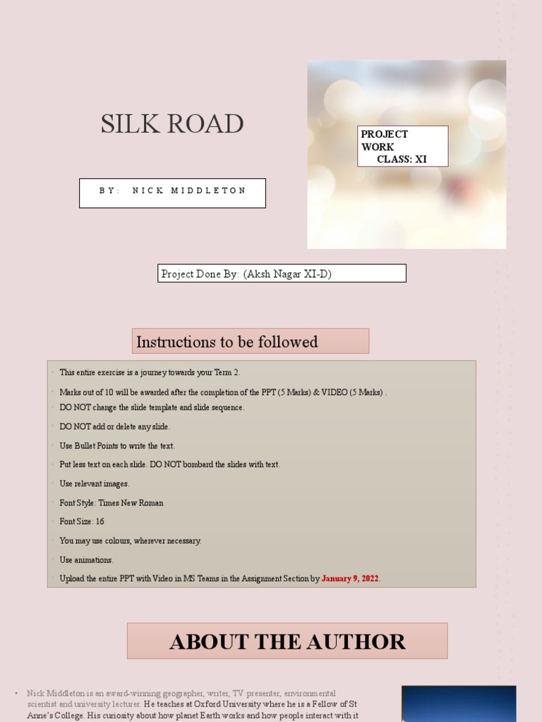 Silk Road - Project Work - XI | PDF