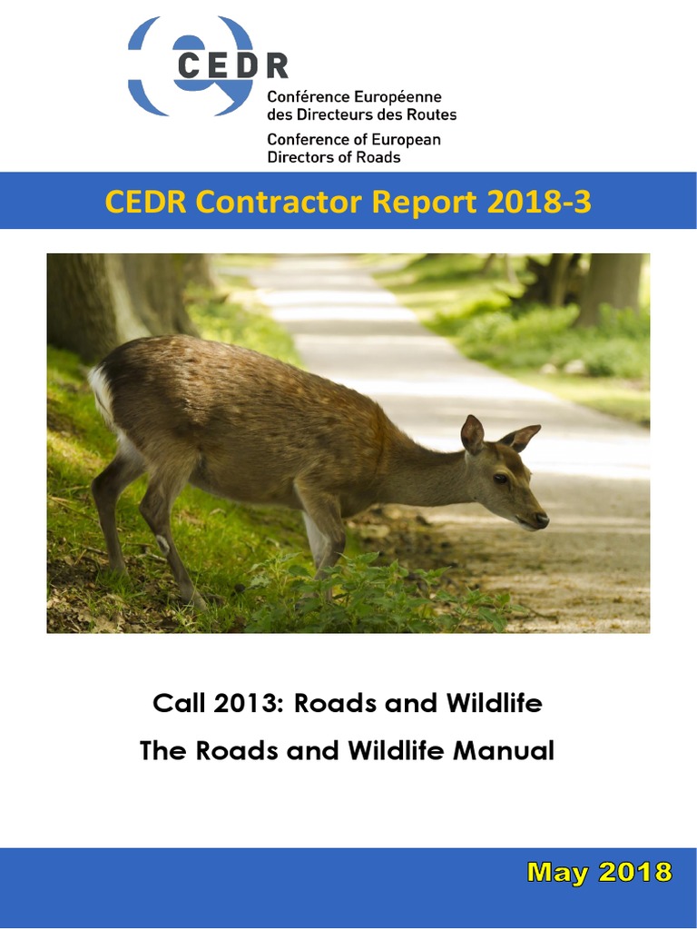CEDR Roads and Wildlife Manual 2018 | PDF | Environmental Impact ...