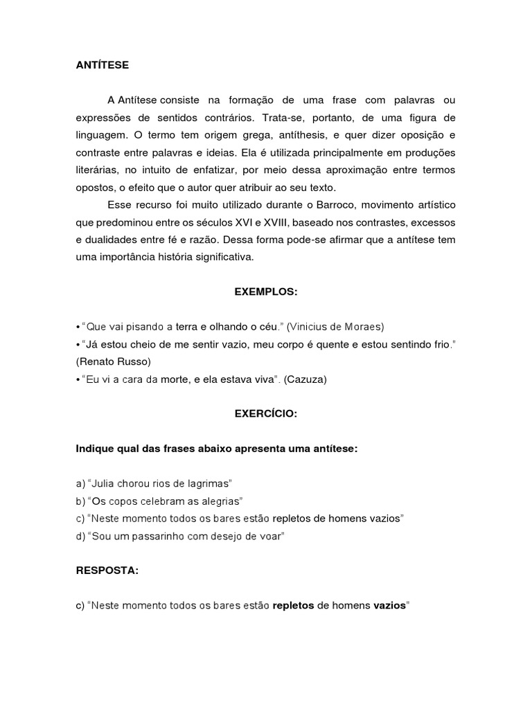 ANTÍTESE | PDF