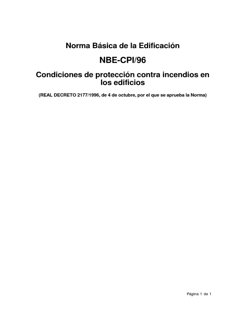 Nbe Cpi 96 | PDF | Hospital | Protección contra incendios